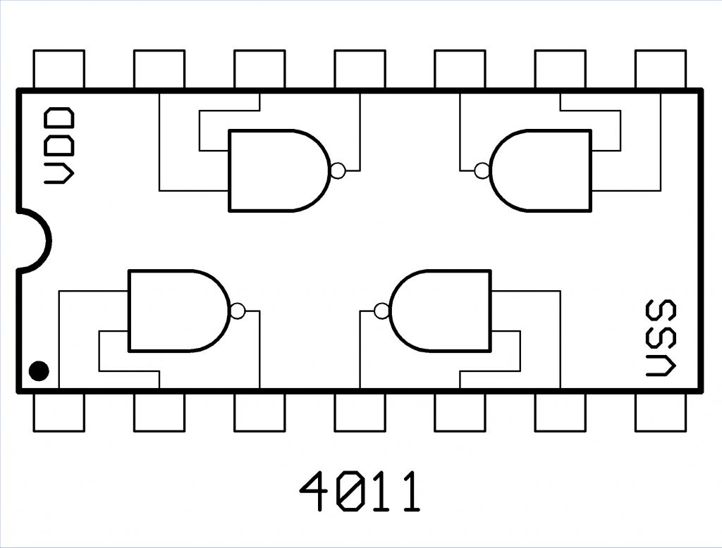 cd4011 IC DIP14 - nand שער - פרויקט הנדסאי אלקטרוניקה