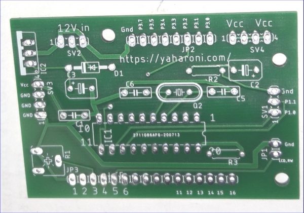 PCB + קוד - עבור AT89C2051 - פרויקט הנדסאי אלקטרוניקה